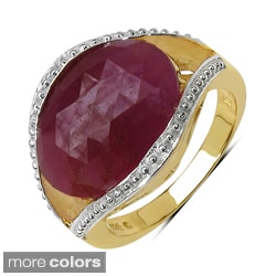 Quartz Marcel Drucker 14k Gold over Silver Gemstone and Diamond Accent ...