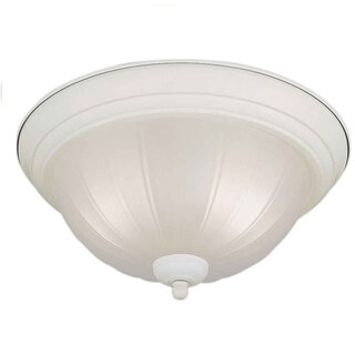 Cambridge White Finished Fluorescent Light with Fluted Satin Etched ...
