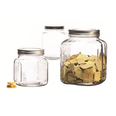 Anchor Hocking 3-piec Cracker Jar Set - Overstock - 7873788