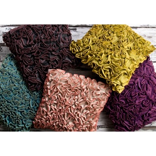 Floral Ambrose Ruffled Feather Down Filled or Poly Filled Decorative ...