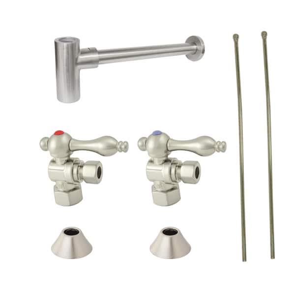 Decorative Brushed Nickel Plumbing Supply Kit - Silver - Bed Bath ...