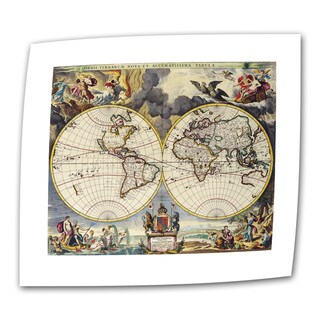 Loanne a Loon 'Map of the World' Unwrapped Canvas - Multi - Bed Bath ...