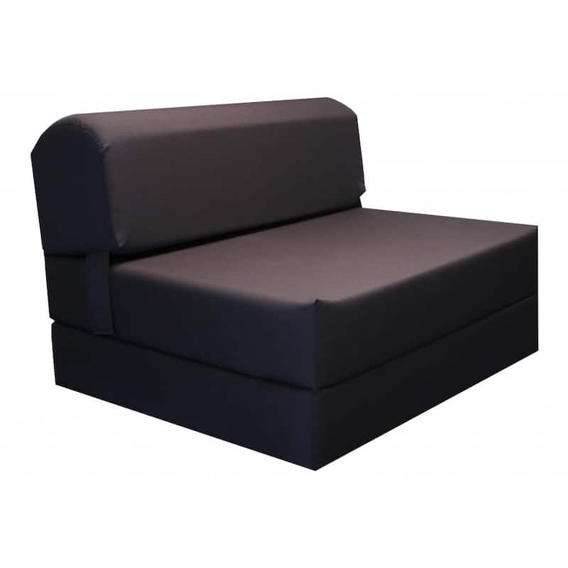 Brown Tri-fold Foam Chair / Bed / Mat - Overstock - 7884128