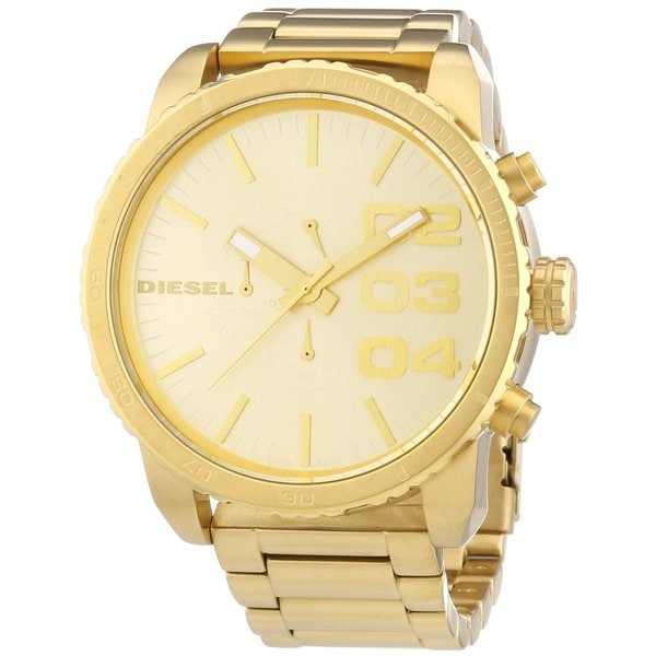 Shop Diesel Men's 'Franchise' Oversized Goldtone Chronograph Watch ...