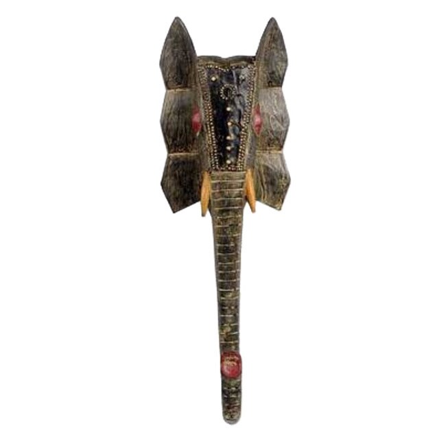 Handmade Face Of Wealth African Wood Mask (Ghana) - Bed Bath & Beyond ...