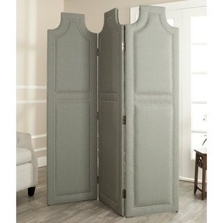 SAFAVIEH Darcy Seamist Grey 3-piece Folding Screen - Bed Bath & Beyond ...