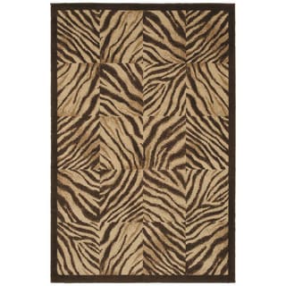 Brown Zebra Print Quilt (5'3 x 7'10) - Bed Bath & Beyond - 7895065