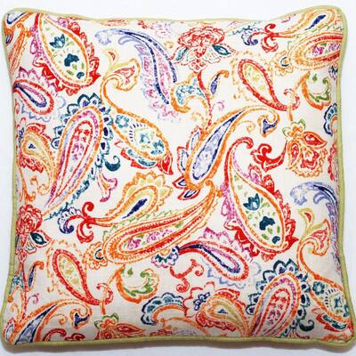 Corona Decor Paisley Print 18-inch Throw Pillow - Overstock - 7896300