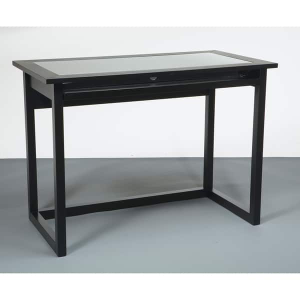 Meridian Tempered Glass Top Computer Desk - Bed Bath & Beyond - 7896980