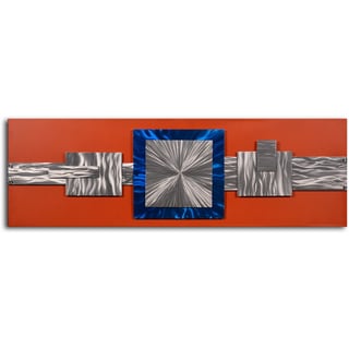 'Dimensional metal geometrics' Handcrafted Metal on Hand Painted Canvas ...