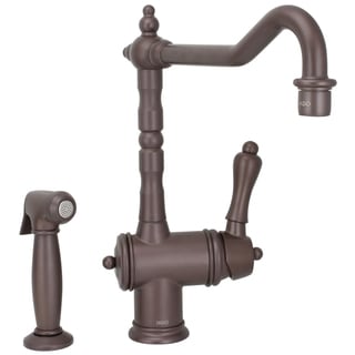 Jado Victorian Old Bronze Single Lever Kitchen Faucet with Spray - Bed ...
