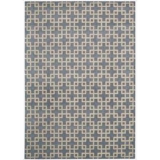 Kailash Box and Cross Print Blue Rug (7'9 x 10'10) - Bed Bath & Beyond ...
