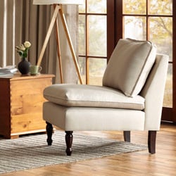 Toulouse French Seam Beige Chair - Bed Bath & Beyond - 7915651