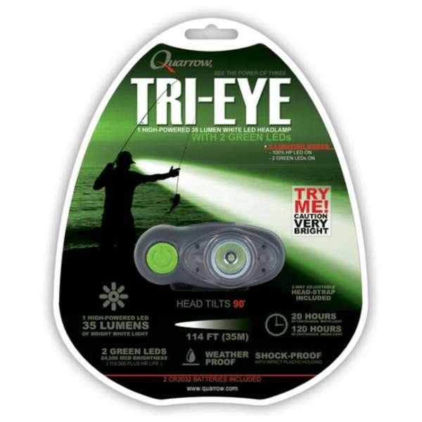 Quarrow Fishing Tri Eye Green Head Lamp - Bed Bath & Beyond - 7920309