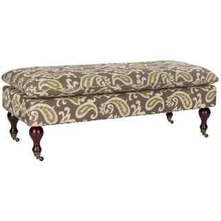 SAFAVIEH Hampton Paisley Brown Pillow Top Bench - 0 - 52" x 21" D x 19 ...