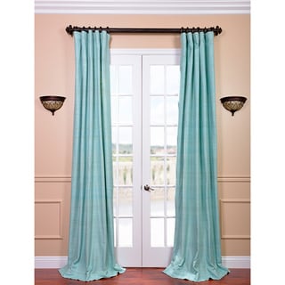 Exclusive Fabrics Raw Silk Cabo Mist Curtain (1 Panel) - Bed Bath ...
