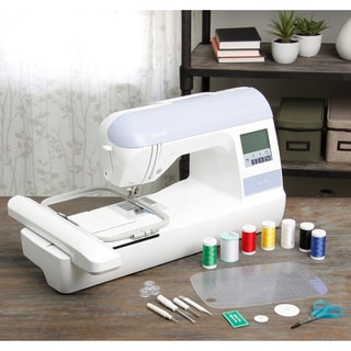 Brother PE770 Embroidery Machine with Bonus Embroidery Thread - Bed ...