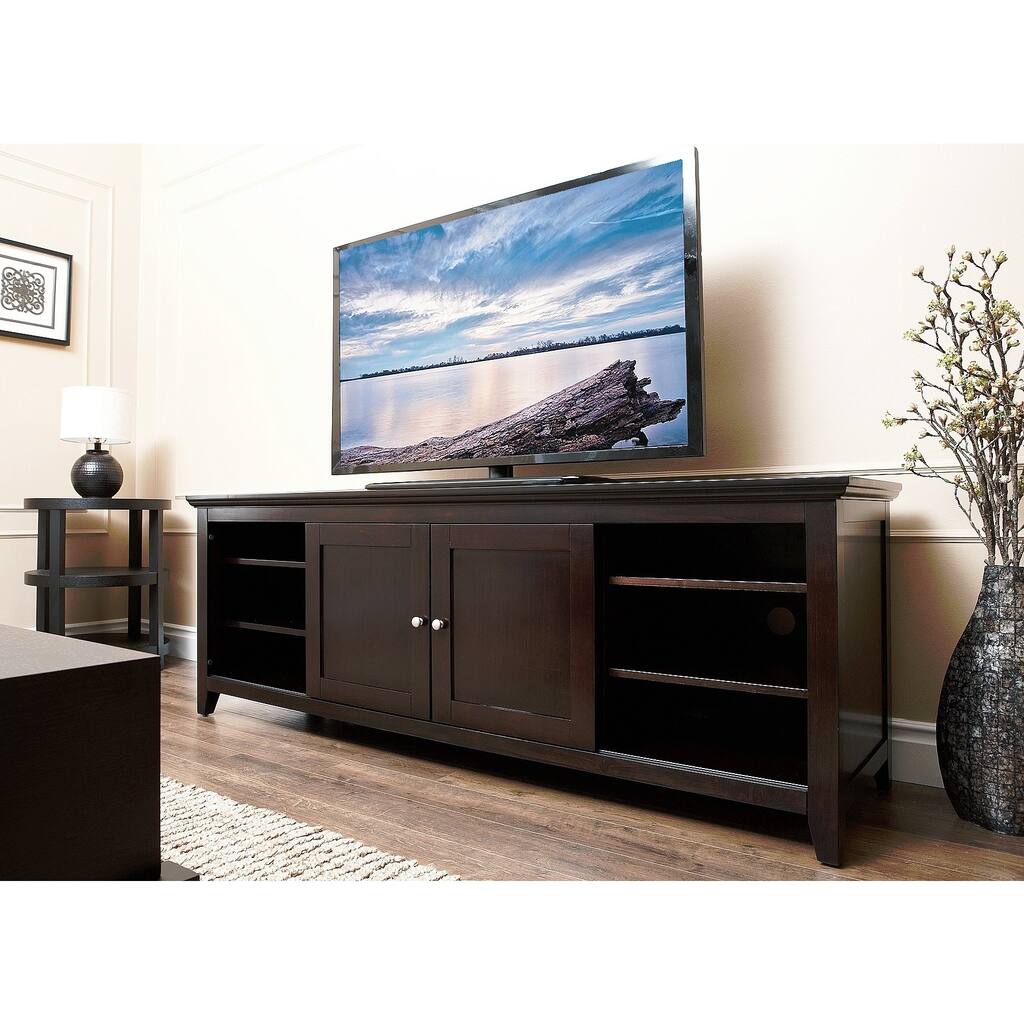 Abbyson Camden Espresso 72-inch Wood TV Console - Overstock - 7954693
