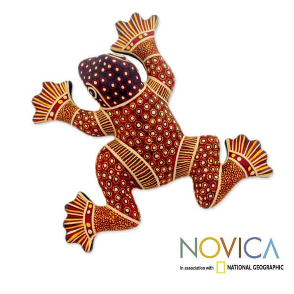 Handcrafted Ceramic 'Batik Frog' Wall Adornment (Mexico) - Bed Bath ...