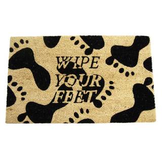 Rubber-Cal "Wipe Your Feet, Please" Coir Mat, 18 x 30-Inch - Bed Bath ...