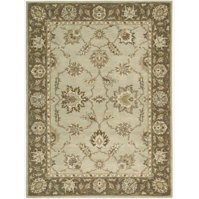 Nourison Alexandria Light Green Rug - 5'6" x 7'5" - Overstock - 6975141