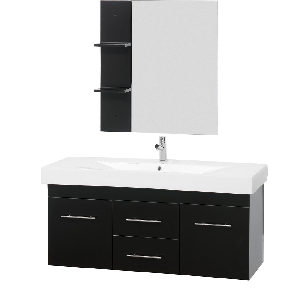 Mirabelle 48-inch Espresso Bathroom Vanity Set - Bed Bath & Beyond ...