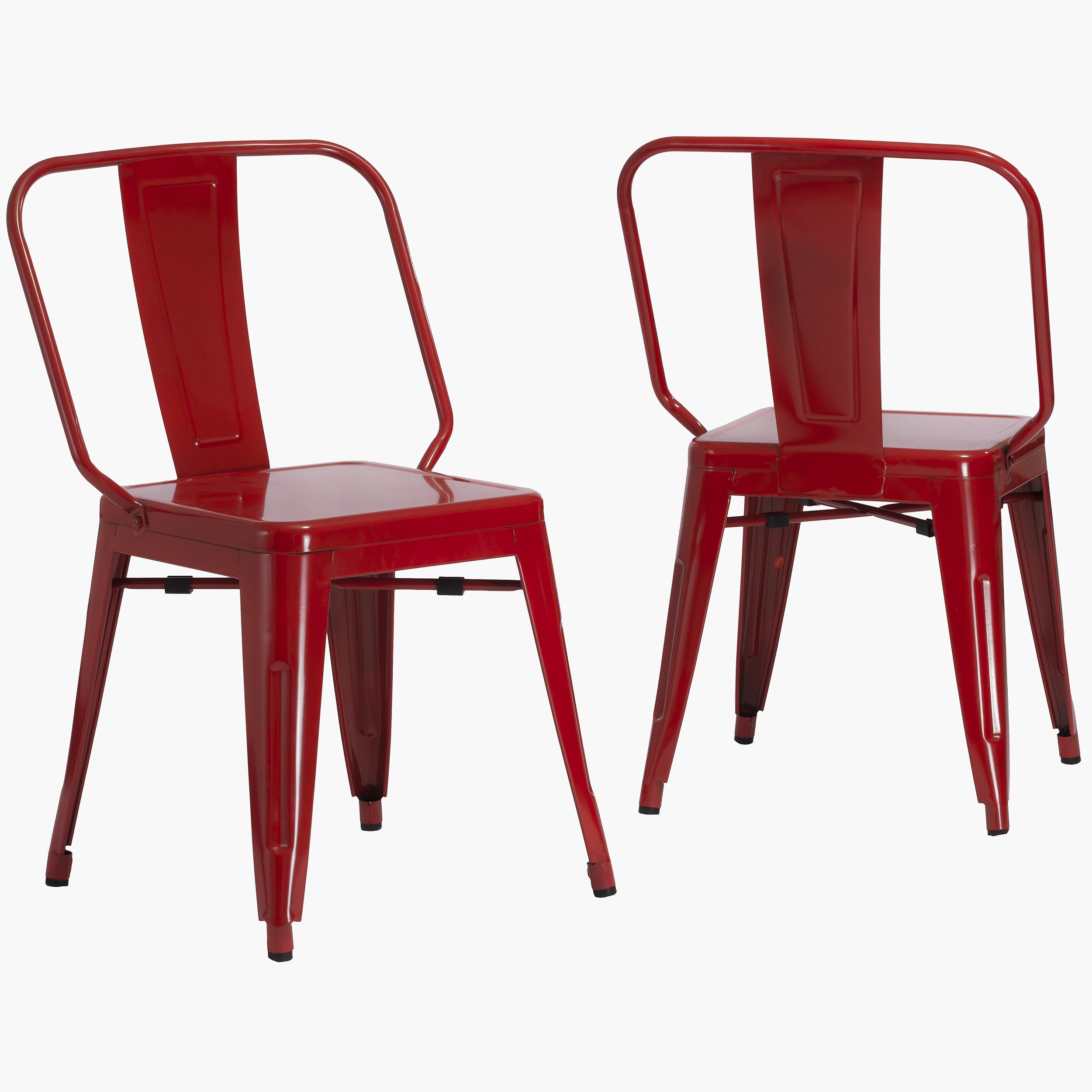 Delaney Red Iron Chairs (Set of 2) - Bed Bath & Beyond - 7213270