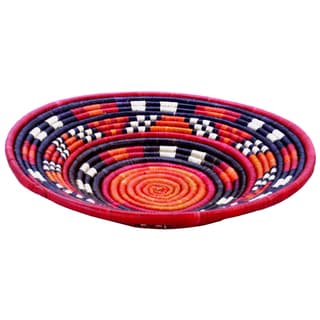 12-inch Round Woven Peace Basket (Kenya) - 12" x 12" - Bed Bath ...