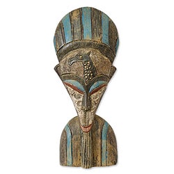 Handcrafted Sese Wood 'She Empowers the Hunter' Sculpture (Ghana) - Bed ...