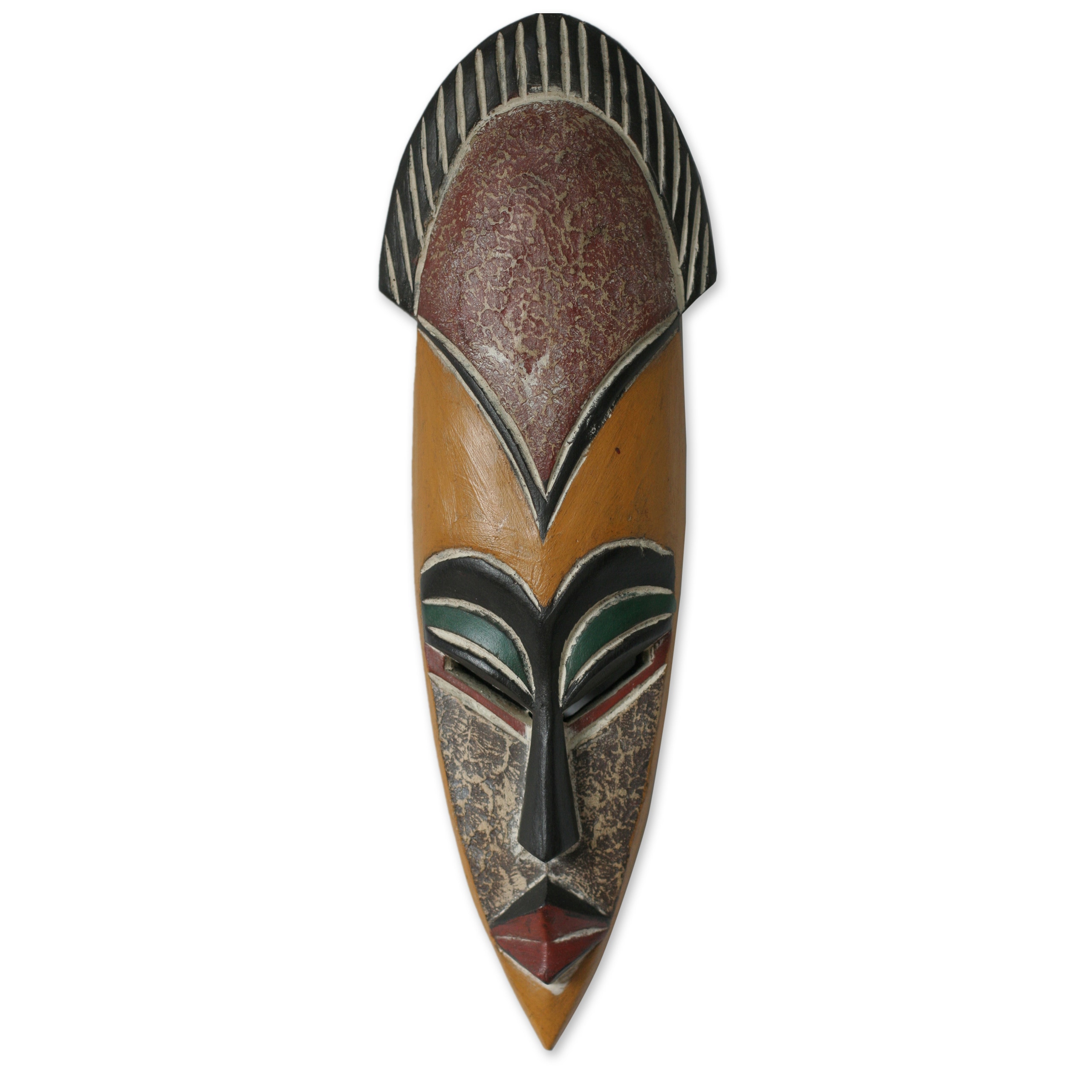 Handmade Flying Bird Sese Wood Mask (Ghana) - Multi-color - Bed Bath ...