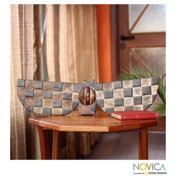 Handcrafted Sese Wood 'Bwa Butterfly Bat' African Mask (Ghana) - Bed ...