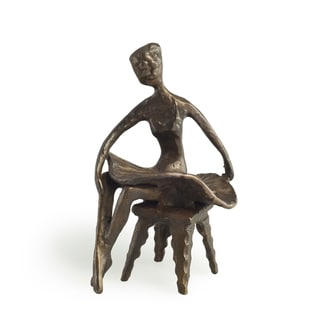 Ballerina Sitting with Legs Crossed Bronze Sculpture - Bed Bath ...