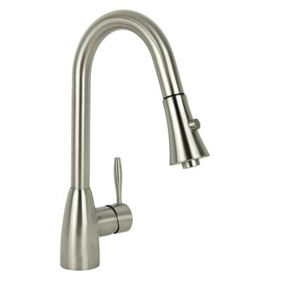 Modern European Brushed Nickel Pull Down Kitchen Faucet - Overstock ...