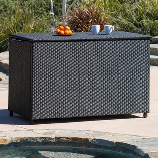 Large Black Wicker Cushion Box by Christopher Knight Home - Bed Bath ...