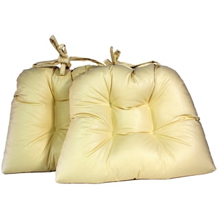 Mini Check Light Yellow Chairpad (Set of 2) - Bed Bath & Beyond - 8035925