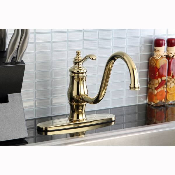 Vintage Polished Brass Kitchen Faucet - Bed Bath & Beyond - 8036723