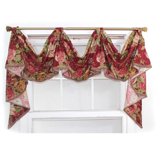 'Delora' Rouge 3-scoop Victory Swag Valance - Overstock - 8051287