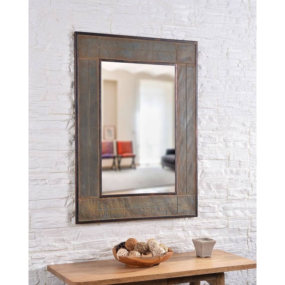 Quarry 38-inch Height Natural Slate Wall Mirror - 28" x 38" - Overstock ...