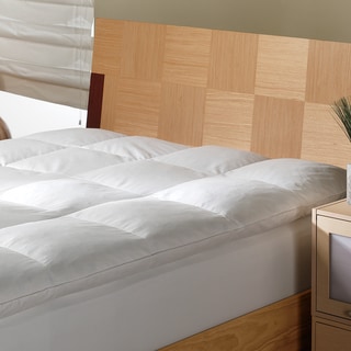 White Goose 3 Inch Featherbed with Removable Cotton Cover - Bed Bath ...