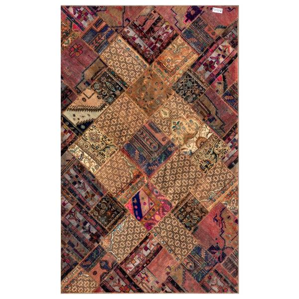 Handmade One-of-a-Kind Patchwork Wool Rug (Pakistan) - 6'2 x 9'11 - On ...