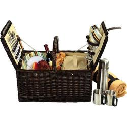 Picnic at Ascot Surrey Picnic Basket for Two with Blanket/Coffee Brown ...