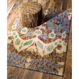 Brooklyn Rug Co Handmade Ikat Grey Jute Rug (5' x 8') - 5' x 8' - Bed ...