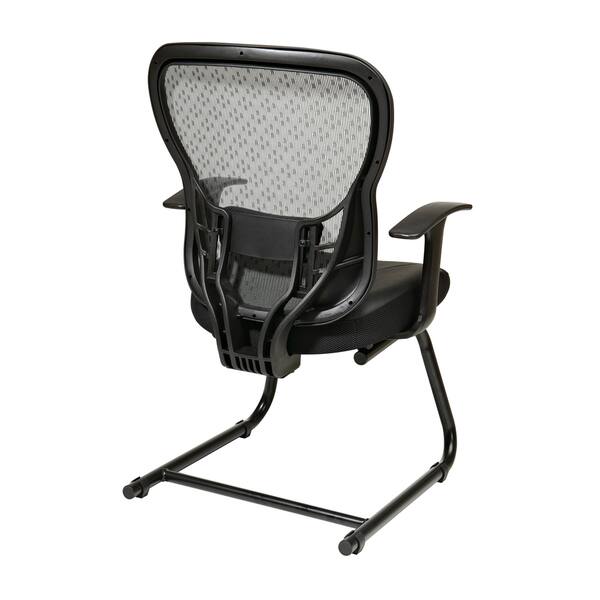 Back Visitors Chair with Bonded Leather Seat - Bed Bath & Beyond - 8089686