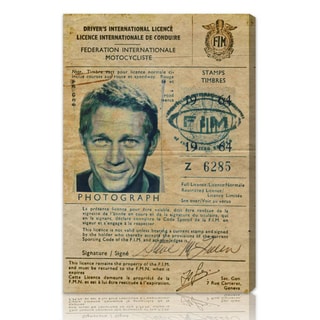 The Oliver Gal Artist Co. 'Steve McQueen's Driver License' Fine Art ...