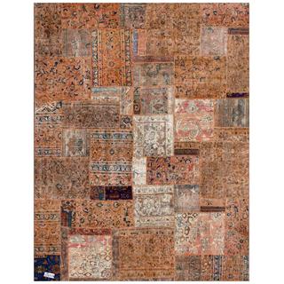 Handmade One-of-a-Kind Patchwork Wool Rug (Iran) - 7'10 x 9'10 - Bed ...