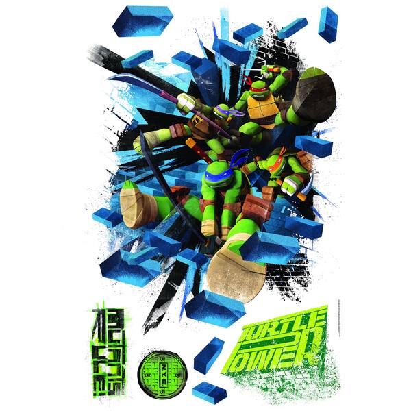 Teenage Mutant Ninja Turtles Brick Poster Peel and Stick Giant Wall ...