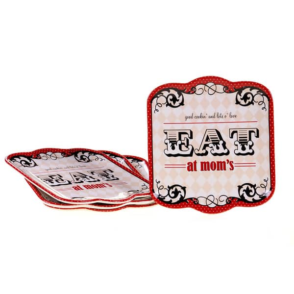 Certified International Eat At Mom's Dinner Plates (Set of 4) - Bed ...