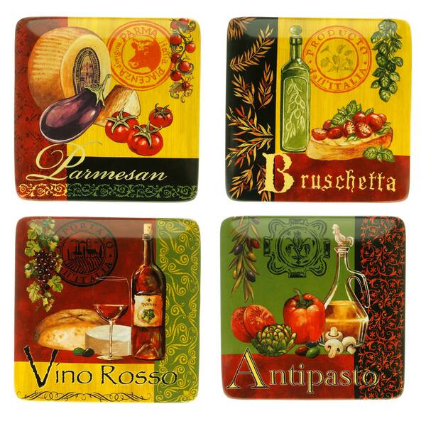 Certified International Zesty Foods Canape Plate (Set of 4) - Bed Bath ...