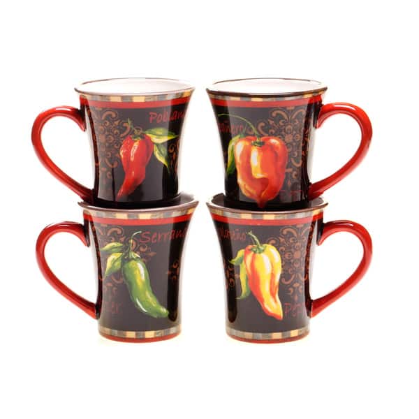 Certified International Chili Pepper Mug (Set of 4) - Bed Bath & Beyond ...