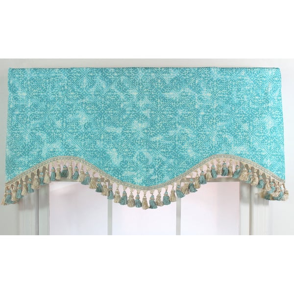 Astral Aqua Cornice Window Valance - Bed Bath & Beyond - 8157714